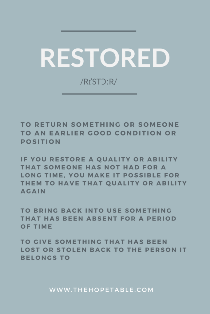 Restored: 6 scriptures for when you’ve lost your confidence – The Hope ...